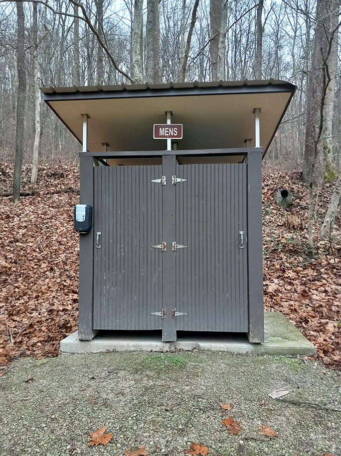 Even in the wilderness, civilization's comforts await. This humble structure has saved many a hiker from uncomfortable alternatives.