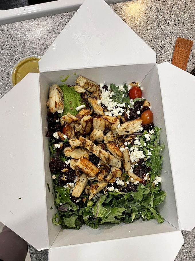 A salad that doesn't apologize for being healthy&mdash;it's too busy being delicious with grilled chicken and fresh greens.