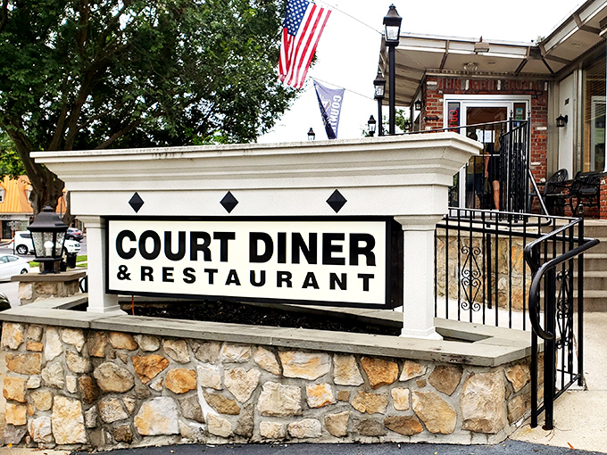 Clear signage guides hungry travelers to their next favorite breakfast destination in Media.