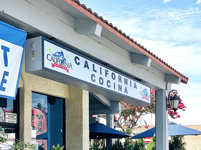The sign promises "California Cocina"&mdash;a culinary crossroads where Mexican traditions meet Golden State freshness in delicious harmony.