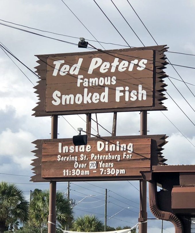 A sign that's become a St. Petersburg landmark&mdash;guiding hungry travelers to smoked fish nirvana for over 70 years.