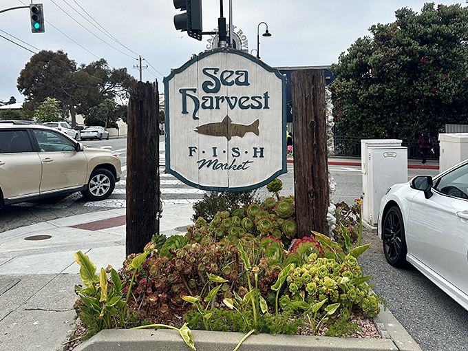 The sign that locals use as a landmark when giving directions to their out-of-town friends.