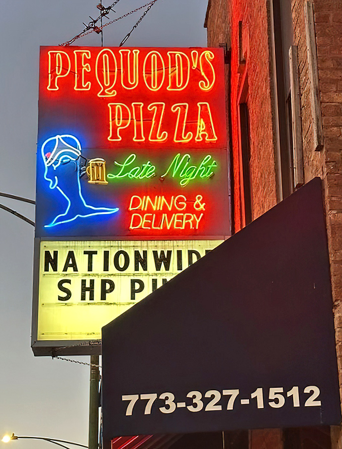 The neon whale sign beckons like a lighthouse for the hungry&mdash;a beacon of hope in a sea of mediocre pizza options.