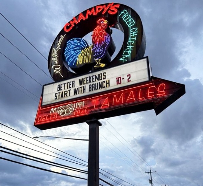 That neon rooster sign doesn't just advertise chicken&mdash;it's a beacon of hope for the hungry and a promise of Mississippi Delta flavors in Tennessee.