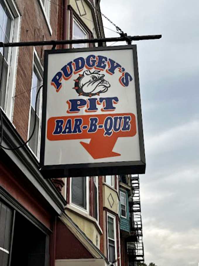 A sign that points the way to happiness like a barbecue North Star. Follow it and your stomach will thank you later.