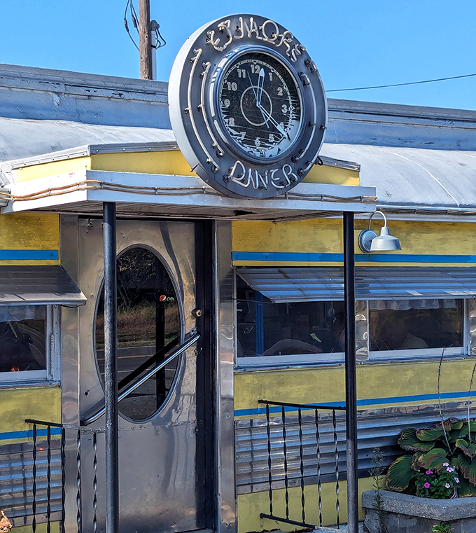 That iconic clock sign doesn't just tell time&mdash;it announces you've arrived at a place where rushing through meals is strongly discouraged.