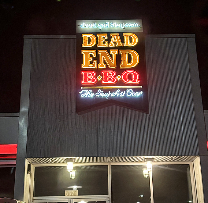 "The Search is Over" proclaims the neon sign, and after your first bite of brisket, you'll know truer words were never illuminated.
