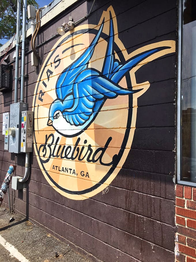 Simple signage for a place where the food does all the talking and singing too.