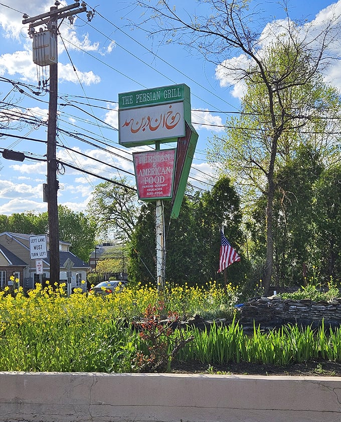 Sometimes the best adventures begin with spotting an unassuming sign that hints at treasures waiting inside.