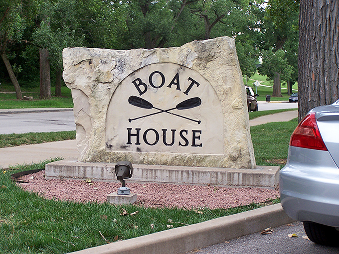 A sign carved in stone &ndash; much like The Boathouse has carved its place in the hearts of St. Louis locals and visitors alike.