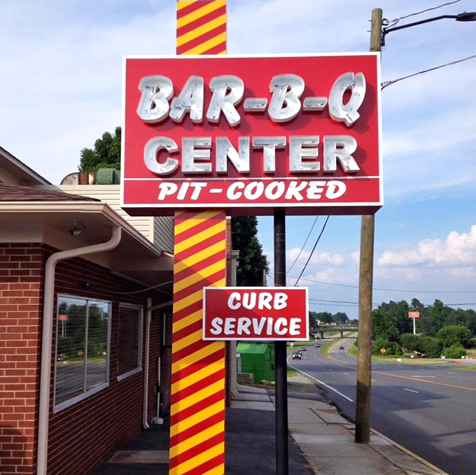 The sign that's guided hungry travelers for decades, like a neon lighthouse beckoning ships full of empty stomachs to safe, delicious harbor.