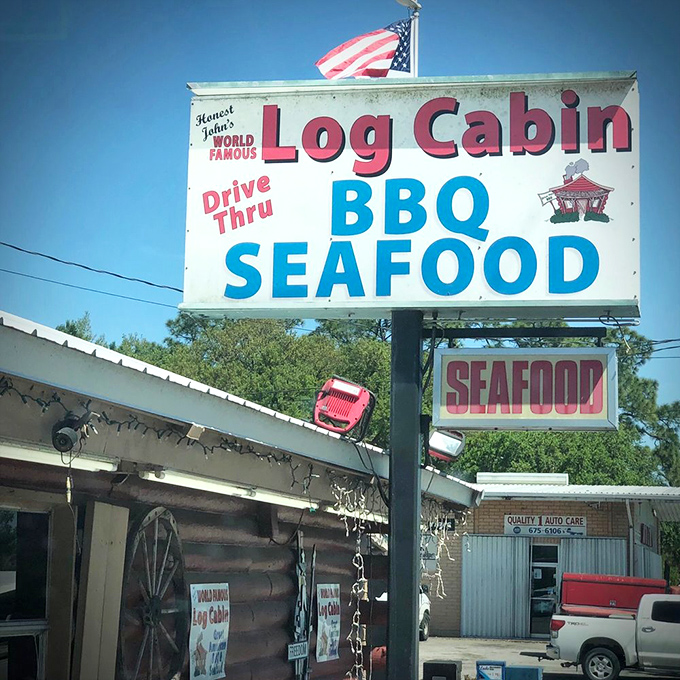 The roadside sign that's guided hungry travelers to BBQ salvation for decades &ndash; part landmark, part promise of the smoky delights that await inside.
