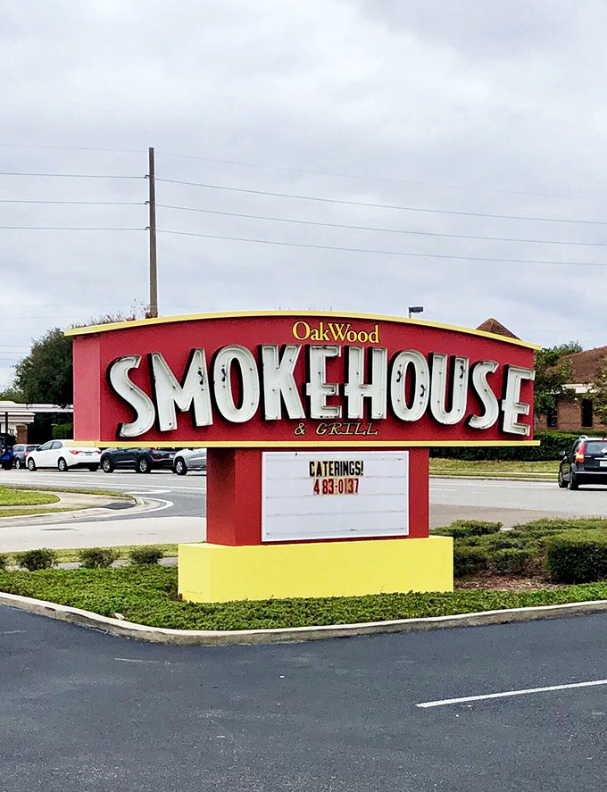 That sign isn't just announcing a restaurant – it's a beacon of hope for the hungry and a landmark for BBQ pilgrims throughout Florida.