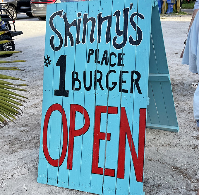 When your sign boldly claims "#1 BURGER," it's not bragging if it's true. The beach equivalent of a mic drop.