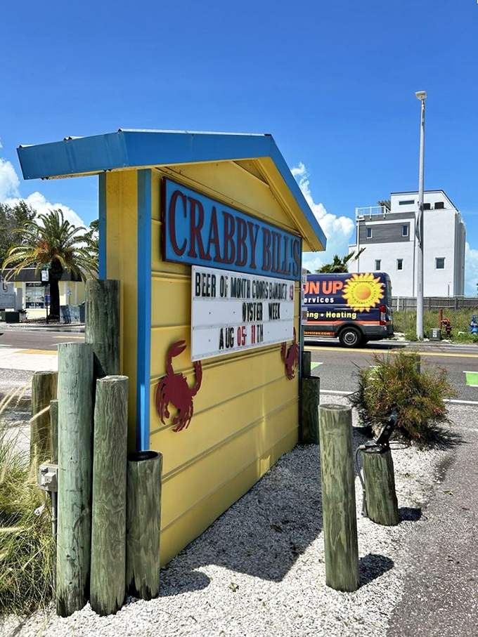 The sign that's guided hungry travelers like a lighthouse beacon for decades. When you see this, you know you've arrived at seafood paradise.