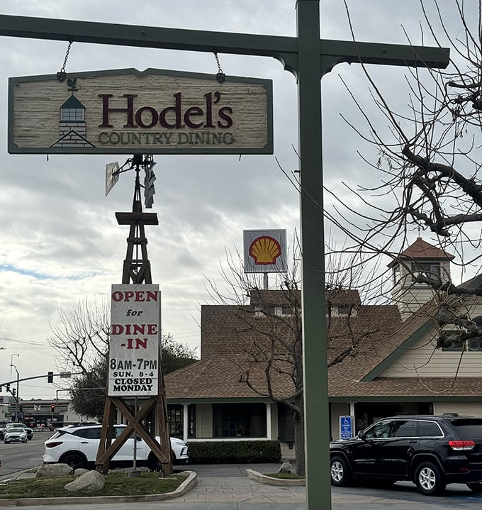 The rustic wooden sign swinging gently in the Bakersfield breeze&mdash;a beacon of hope for hungry travelers and a landmark for locals who know what awaits inside.