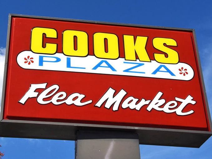 The sign that started it all&mdash;your beacon to bargains, bites, and beautiful chaos under one roof.