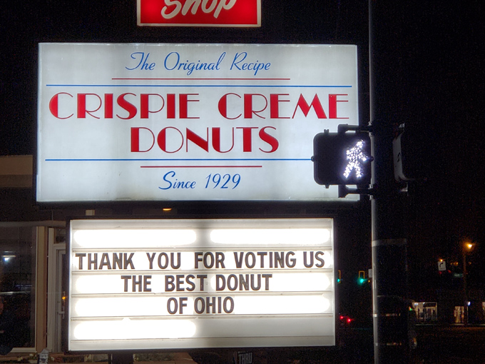 The sign says it all – Ohio's best donuts aren't just a claim, they're a delicious reality.