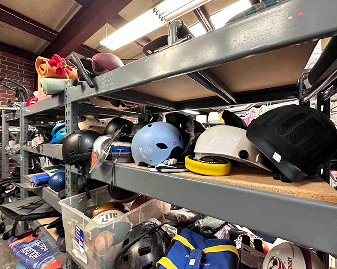 Helmets, sports gear, and outdoor equipment for adventures yet to come. Someone's forgotten hobby is about to become your new weekend passion.