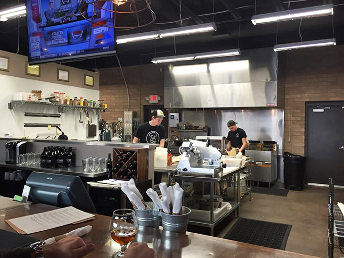 Where the magic happens&mdash;Mad Chef's kitchen crew orchestrates a ballet of brewing and cooking with practiced precision.