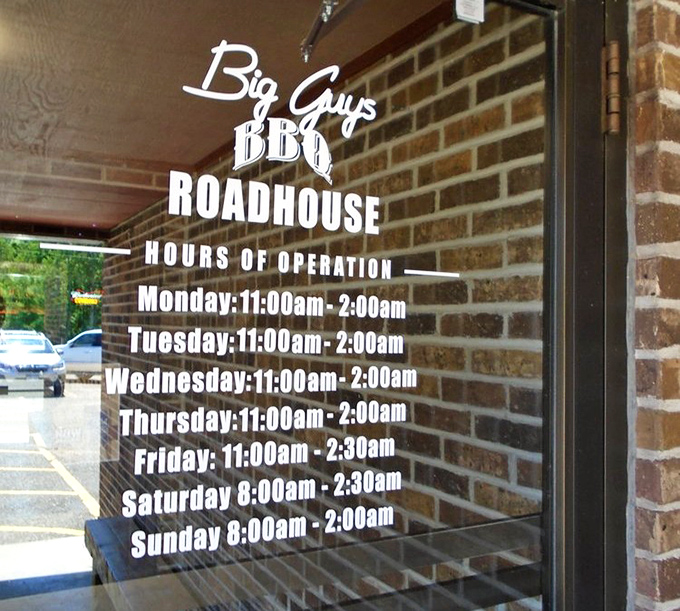 Hours that accommodate both early birds and night owls. When a place stays open until 2 AM, you know they understand that BBQ cravings respect no clock.