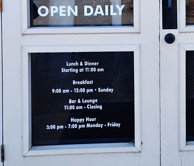 The hours posted like a friendly invitation to happiness. "Open Daily" might be the two most beautiful words in the English language for food lovers.