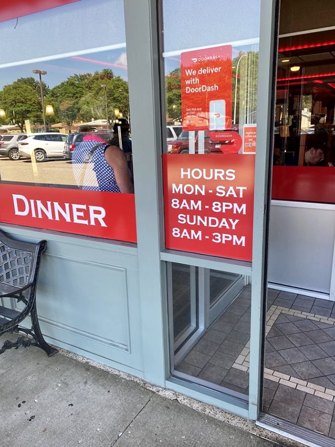 Hours posted clearly because when corned beef cravings strike, you need to know exactly when salvation is available. Plan accordingly, sandwich seekers.