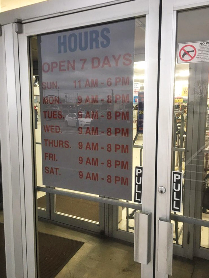 Open seven days a week because bargain hunting waits for no one, not even Sunday morning sleep-ins.