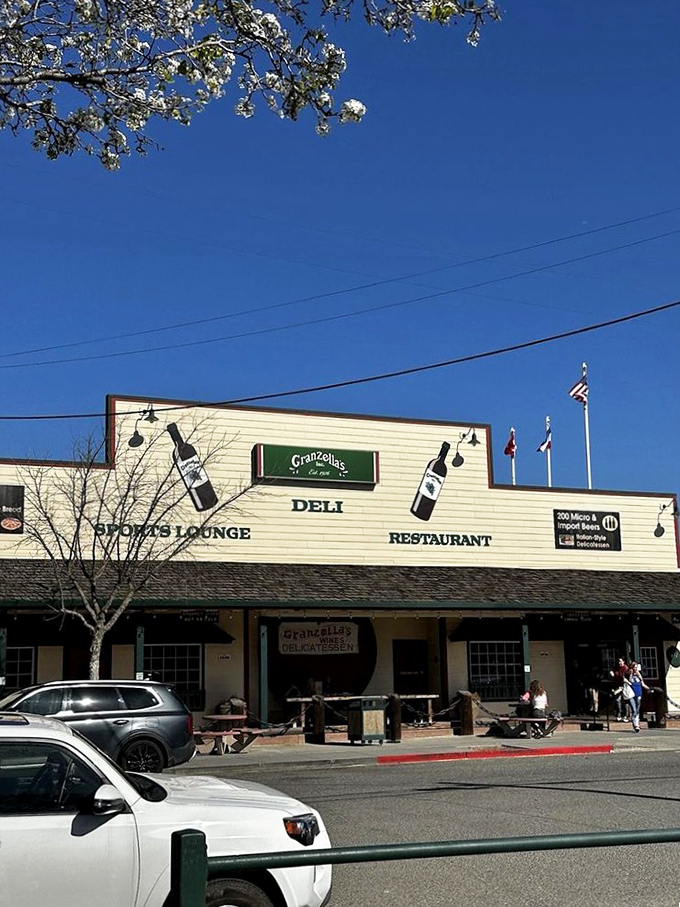 The iconic storefront against a blue California sky &ndash; a beacon of hope for hungry travelers since before GPS could find it.