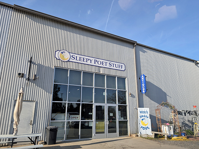 The unassuming exterior gives no hint of the wonderland of vintage treasures waiting inside.