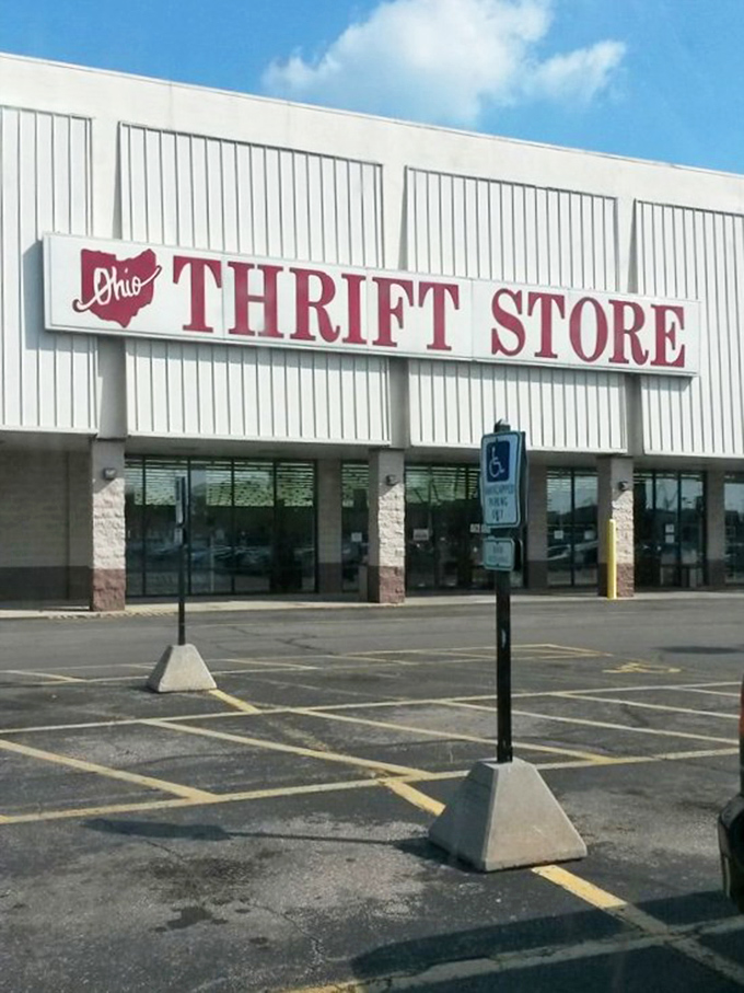 The Ohio Thrift Store sign stands as a beacon of hope for budget-conscious shoppers and vintage enthusiasts alike.