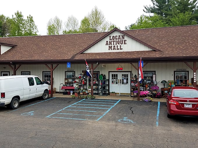 The classic storefront welcomes visitors with old-fashioned charm, promising authentic treasures rather than mass-produced reproductions inside.