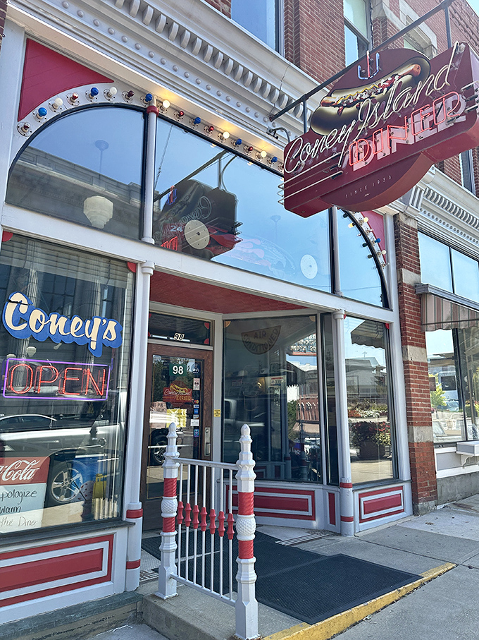 The entrance to breakfast paradise—where the only password required is an empty stomach and an appreciation for the classics.