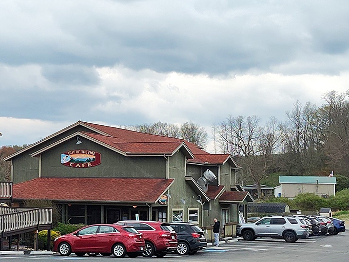 From this angle, Out of the Fire Caf&eacute; looks like what it truly is: a destination worth the journey, no matter how far you've traveled.