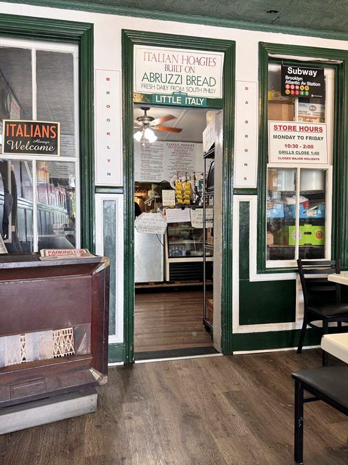 "Italians Always Welcome" isn't just a sign&mdash;it's a philosophy that extends to everyone who appreciates the art of a perfect sandwich.