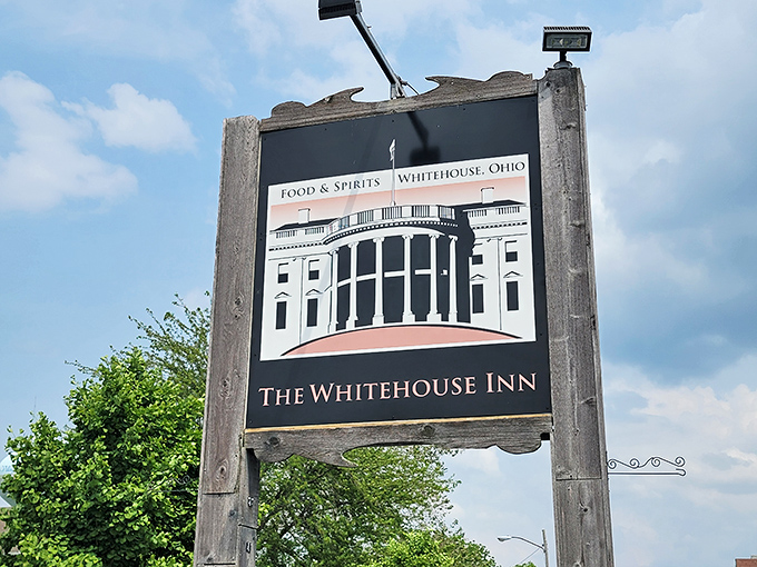 The sign announces your arrival at a true Ohio institution &ndash; where the name may reference the White House, but the experience is purely heartland.