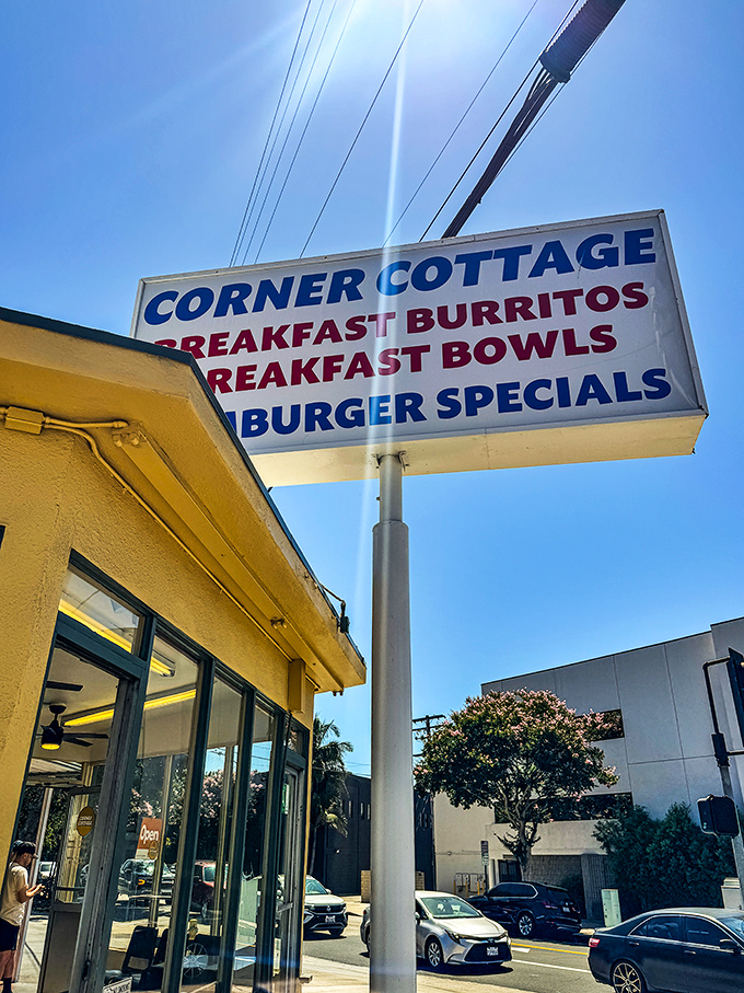 That iconic sign&mdash;a beacon of hope for the hungry. No fancy fonts or pretentious claims, just the straightforward promise of satisfaction. 