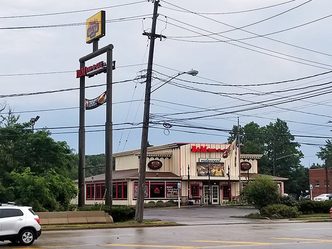 Street view revealing North Randall's best-kept secret hiding in plain sight among everyday suburban scenery.