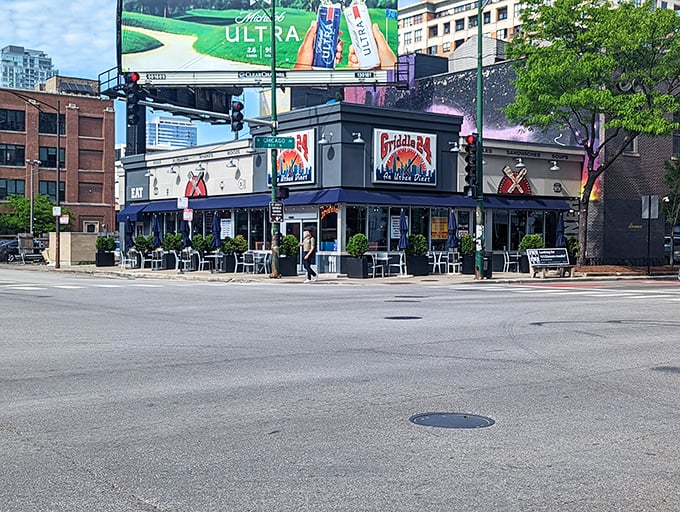 From this corner spot in Chicago, Griddle 24 has established itself as a breakfast landmark worth crossing town for.