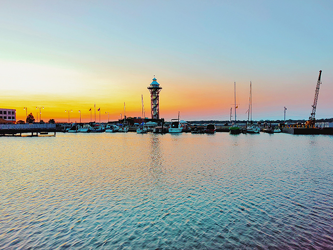 Erie's harbor sunset paints the water in impossible colors, turning an ordinary evening into the kind of moment that makes you reach for your camera.