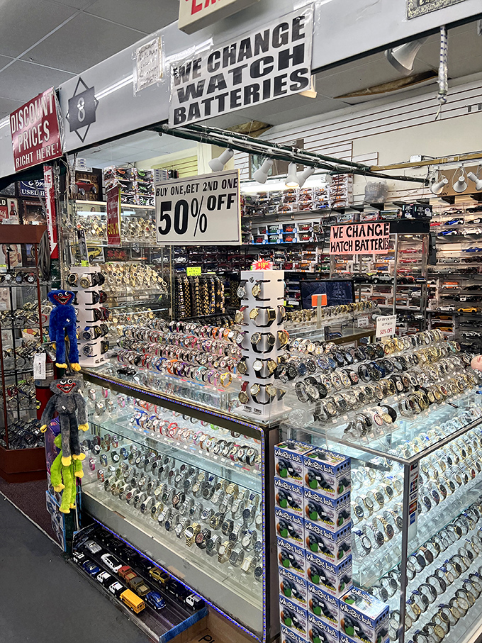 Time stands still at the watch counter, where "Buy one, get second 50% off" has been the eternal promise since watches were invented.