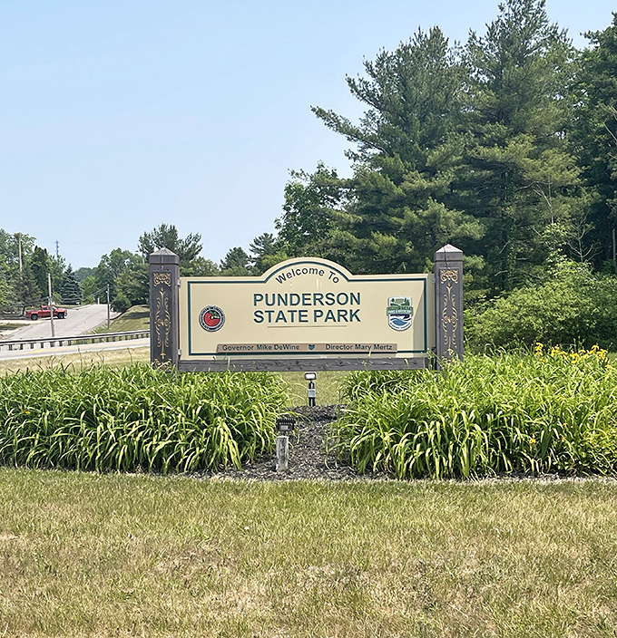 The welcome sign that promises adventure beyond. Like the opening credits to your own personal nature documentary.
