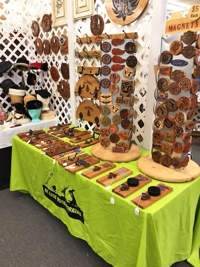 Handcrafted wooden treasures that smell like sawdust and look like pure Tennessee craftsmanship.