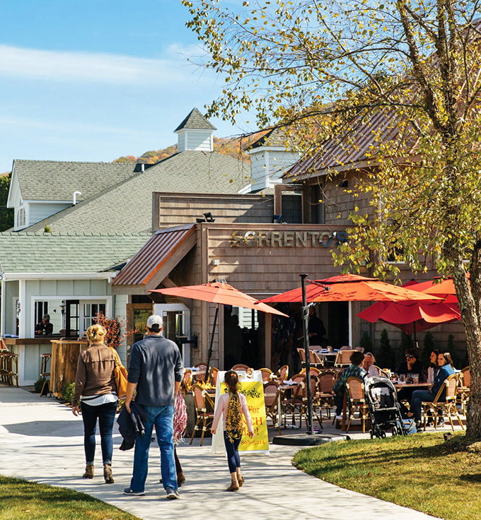 Where restaurants with outdoor seating invite you to linger over lunch and mountain-watch.