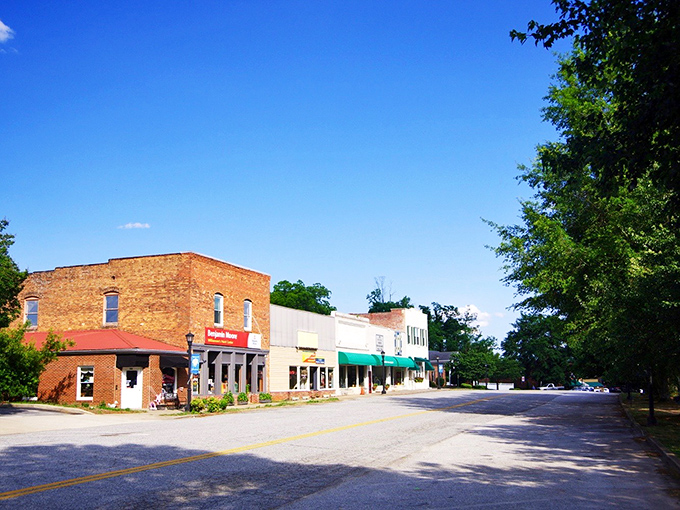 Landrum's main street offers shopping at a pace where browsing is encouraged and rushing is practically forbidden.