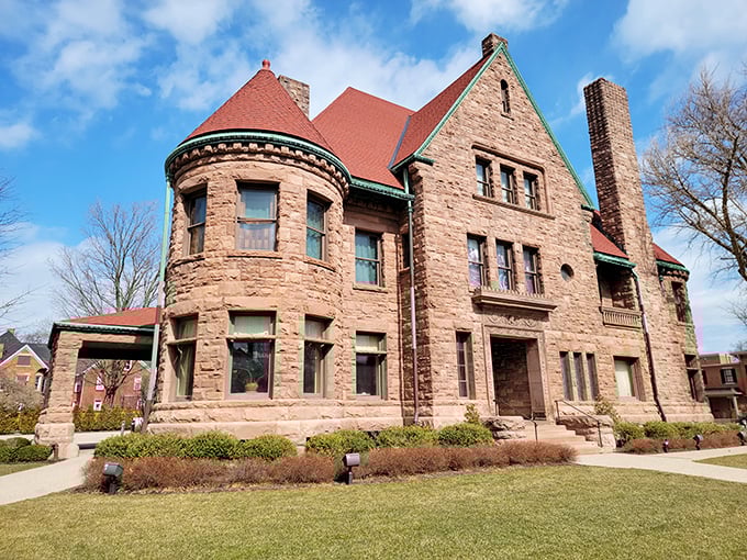 This sandstone mansion could tell tales of Erie's glory days when shipping barons ruled.