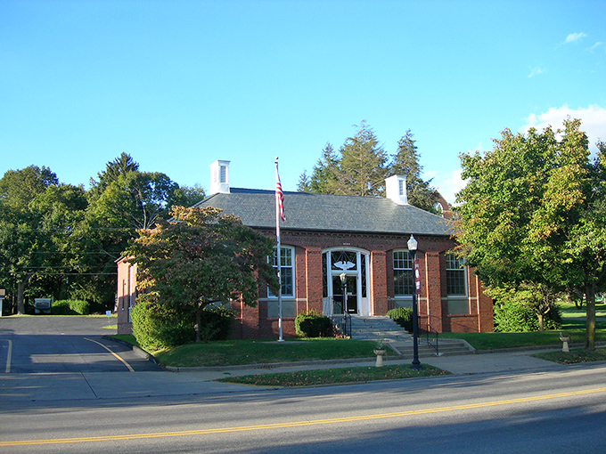 The historic brick buildings of New Concord house small businesses that have served this college town for generations.