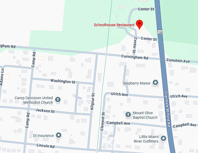 16 the schoolhouse restaurant map
