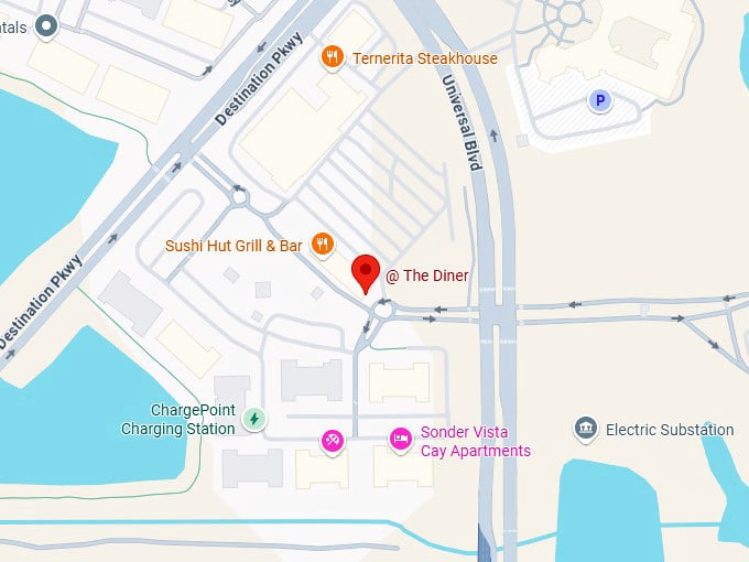 16. @ the diner (9938 universal blvd) map