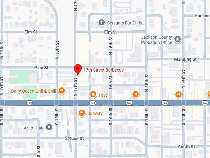 16. 17th street barbecue map